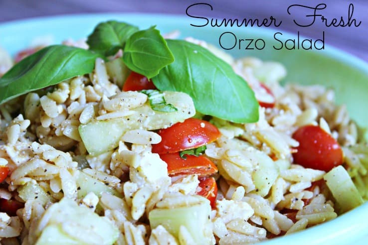 Summer Fresh Orzo Salad - Housewives of Frederick County