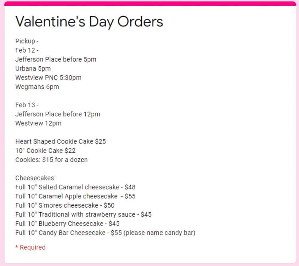 2021 Valentine's Day Dinner in Frederick Md {& Dessert Too ...