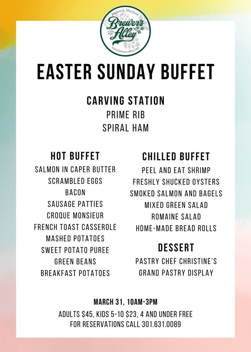 Where To Get Easter Dinner in Frederick Md (2024) - Housewives of ...
